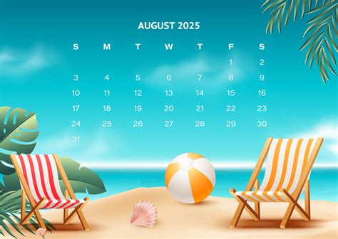 Free Aesthetic August 2025 Wall Calendar Template To Edit Online
