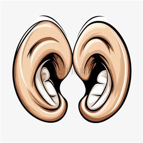 听到耳塞噪音卡通素材图片免费下载 千库网