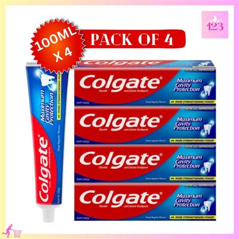Colgate Maximum Cavity Protection Toothpaste 100ml X 4 Colgate Fluoride And Calcium Toothpaste