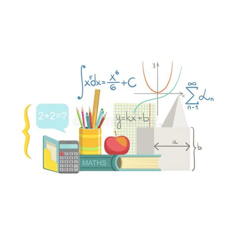 Mathematics Class Set Of Objects Stock Vector Illustration Of