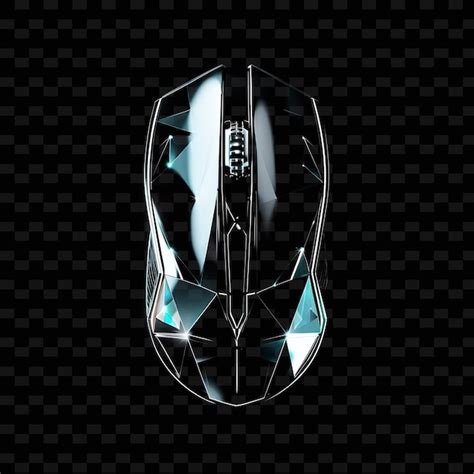 Premium Psd Opaque Metallic Pulsating Mouse Icon With Geometric