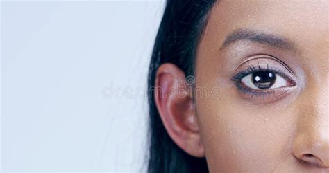 Eyes Zoom Vision Or Beauty Woman With Facial Biometric Eyesight Or