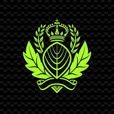 Premium Psd Lemon Verbena Leaf Crest Logo With Decorative Ribbon And Cro Nature Herb Vector