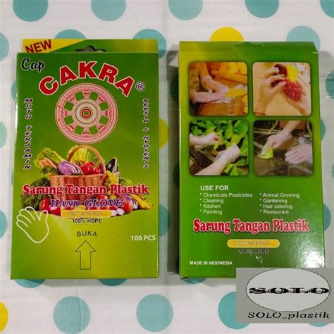 Sarung Tangan Plastik Cap Cakra Mutu Terjamin Hygienis 100 Hdpe Isi 100 Pcs 50 Pasang Lazada