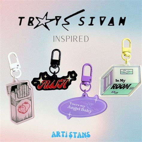 Troye Sivan Inspired Acrylic Keychains Hobbies And Toys Memorabilia