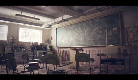 Classroom Cg Scene On Behance