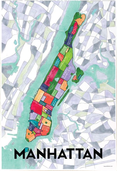Print Manhattan Neighborhoods Museum Of The City Of New York