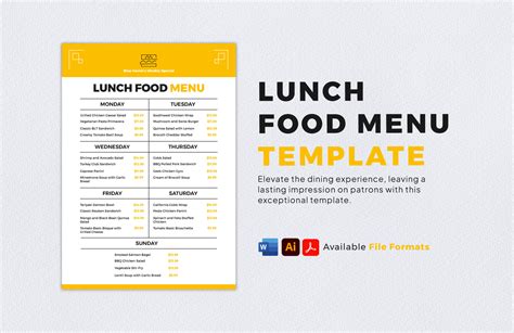Free Editable Menu Templates In Pdf To Download