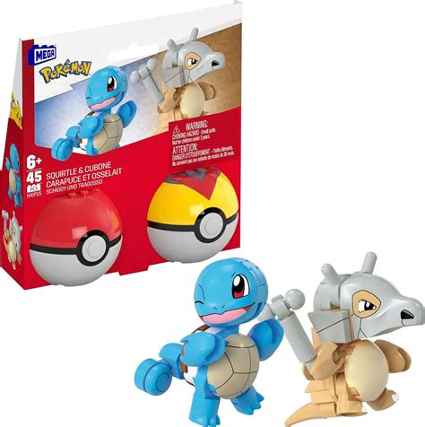Pokemon Squirtle Cubone 2 Pack Set Mega Construx Toywiz