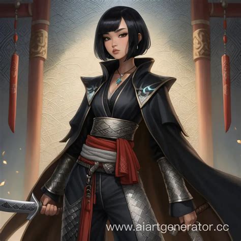 Enigmatic Yuanti Rogue With Diamond Scales In Stylish Attire Ai Art Generator
