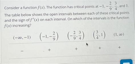 Solved The Table Below Shows The Open Intervals Between Each