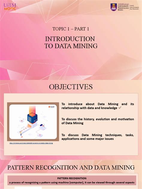Topic 1a Introduction To Data Mining Pdf Data Mining Pattern Recognition