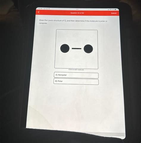 Solved Draw The Lewis Structure Of O And Then Determine If Chegg