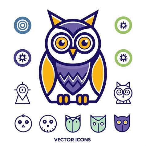 Set Of Owl Vector Icons Premium Ai Generated Vector