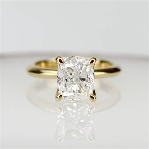 Yellow Gold Cushion Diamond Engagement Ring Monty Adams Jewellery