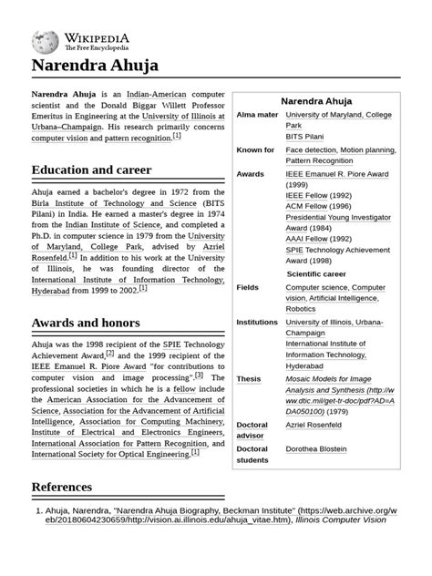 Narendra Ahuja Pdf Computing Computer Science