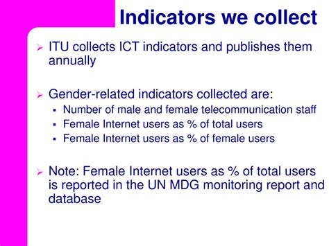 Gender ICT Statistics Second Meeting Of The Working Group On Gender Issues Geneva 79 June 2003