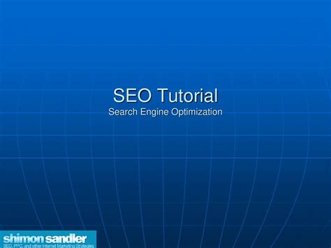 SEO Tutorial Search Engine Optimization - ppt download