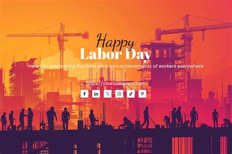 Premium Psd Labour Working Scene On Construction Background Labor Day