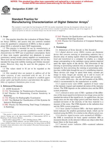 Astm E2597 07 Standard Practice For Manufacturing Characterization Of