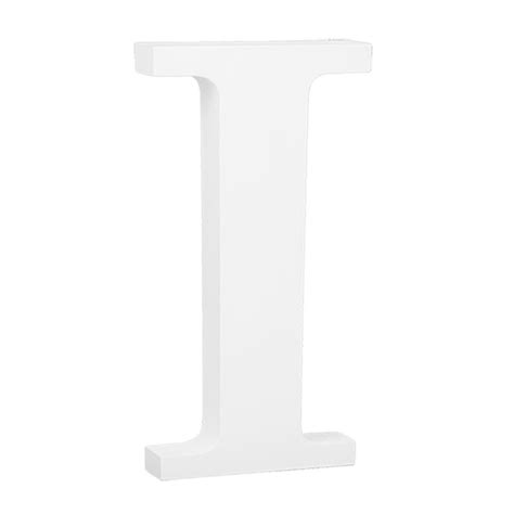 Letra De Madera I De Color Blanco Ideal Para Usar Como Elemento