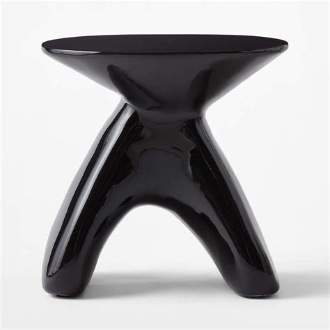Forcella High Gloss Black Side Table Cb2 Uae