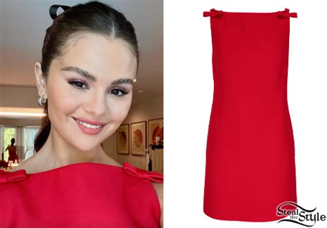 Selena Gomez Red Mini Dress