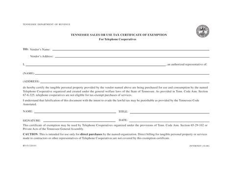 Tn Tax Exempt Form Forms Fill Out And Sign Printable Pdf Template