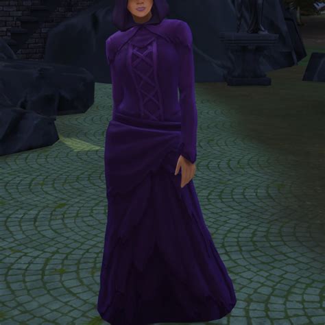 Womens Purple Grim Reaper Outfit Simsworkshop