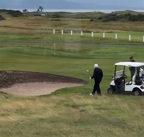 Video Of Donald Trump Cheating On The Golf Course During His Europe