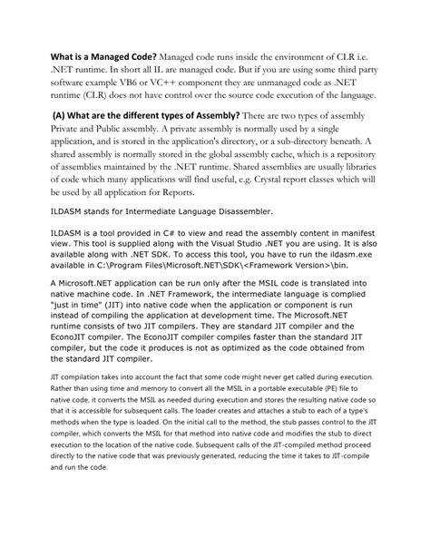 What Is A Managed Code Pdf Source Code Compiler