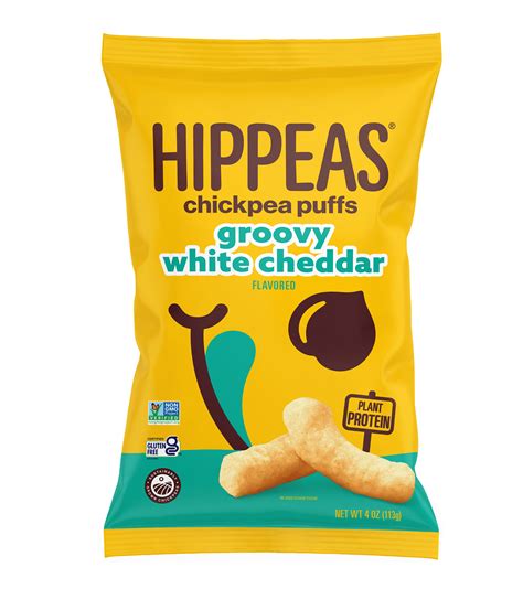 Hip Peas Chickpea Puffs Vegan White Cheddar Gluten Free 4 Oz Bag