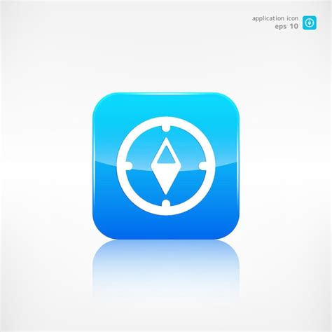 Premium Vector Compass Web Icon Application Button