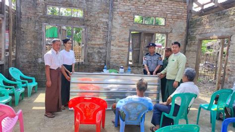 မိုခါမုန်တိုင်းတိုက်ခတ်မှုကြောင့် အမိုးများပျက်စီးခဲ့သည့် ကြွေချိုင်က