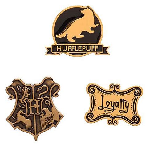 Harry Potter Hufflepuff Loyalty Set Of 3 Metal Pins