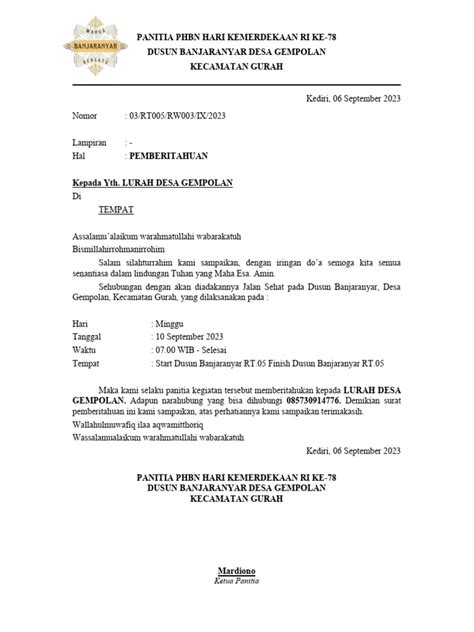 Pemberitahuan Lurah Pdf