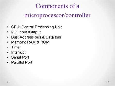 Microcontroller Vs Microprocessor Pptx Operating Systems Computer Software And Applications