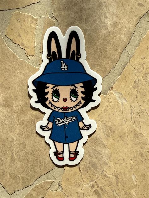 Betty Boop Los Angeles Dodgers Labubu Sticker Etsy