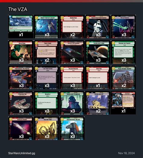 The Vza Star Wars Unlimited Tcg