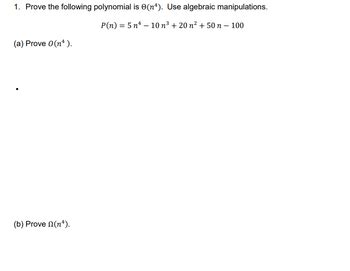 Answered Prove The Following Polynomial Is Bartleby