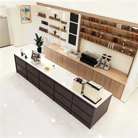 Coffee Shop Checkout Counter Vintage Industrial Style Bar Maoters
