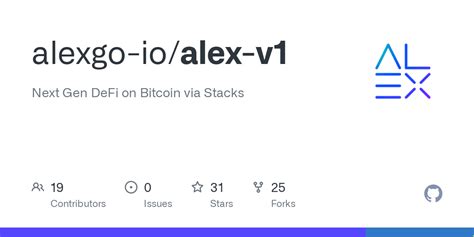 GitHub Alexgo Io Alex V1 Next Gen DeFi On Bitcoin Via Stacks