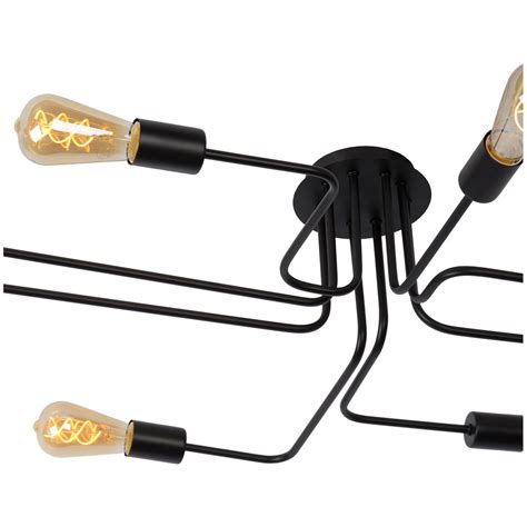 Lester Classic Flush Ceiling Light Black