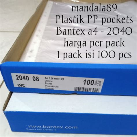 Jual Plastik Pp Pockets A4 Clear 006mm 100 Pcs Merk Bantex 2040