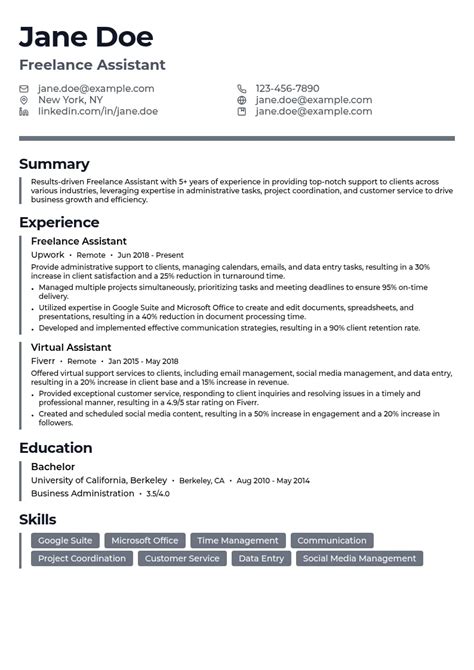 24 Freelancer Resume Examples And Guide For 2025