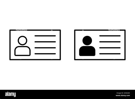 Id Card Document Icon Set Stock Vector Image And Art Alamy