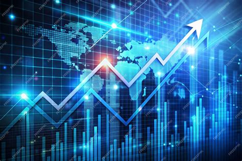 Futuristic Raise Arrow Chart Digital Transformation Abstract Technology