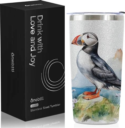 Onebttl Puffin Ts With Puffin Design 20oz Insulated