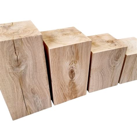 White Oak Blocks For Diy Projects Air Dried Hardwood Door Stop Riser Block