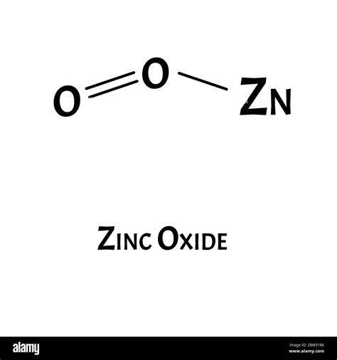 Zinc Oxide Is A Molecular Chemical Formula Zinc Infographics Vector